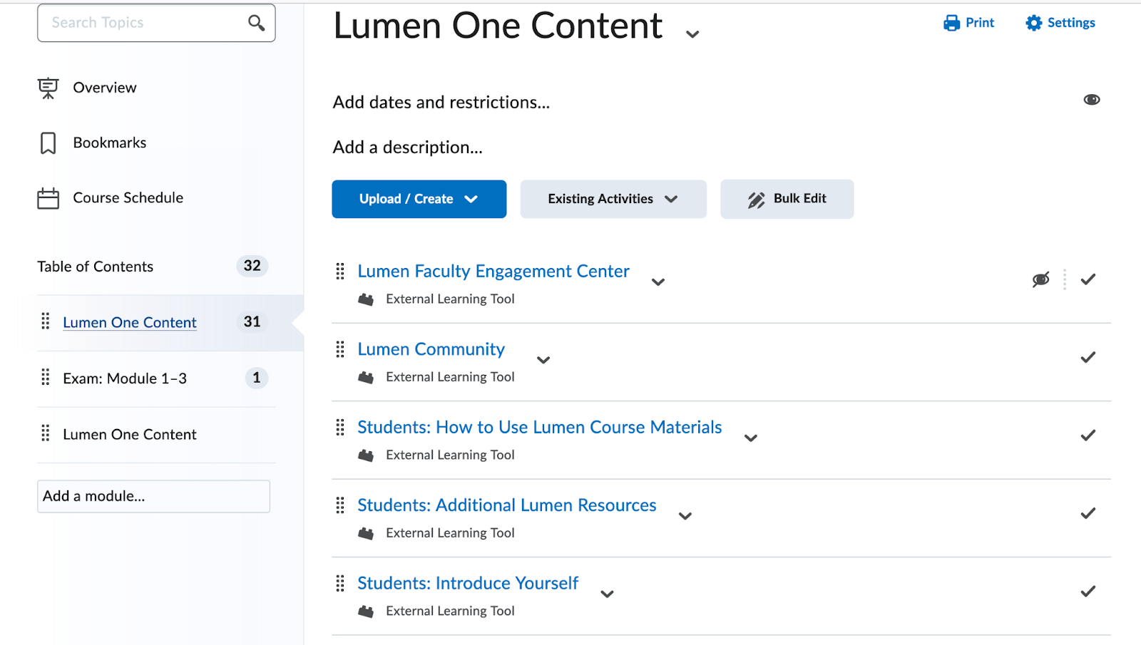 Lumen One: D2L Brightspace - Course Import Process